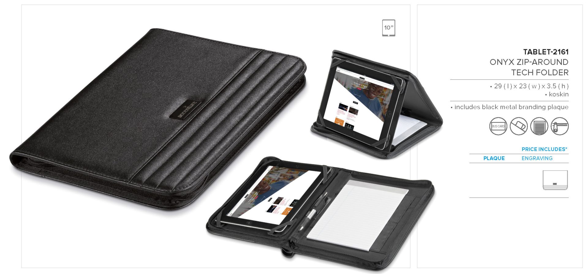 Onyx Zip-Around Tech Folder On Target Promotional Gifts & Clothing (Pty ...