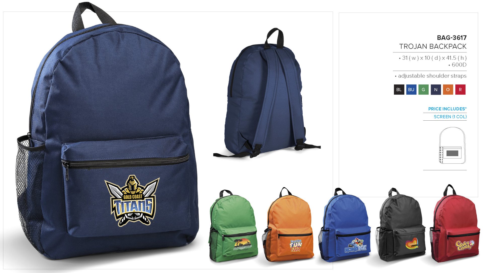 Trojan Backpack On Target Promotional Gifts & Clothing (Pty) Ltd